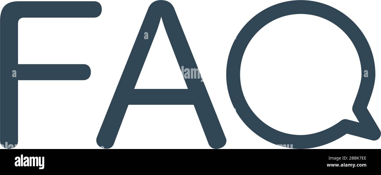 FAQ icon woth chat bubble. Communication concept. Stock vector ...