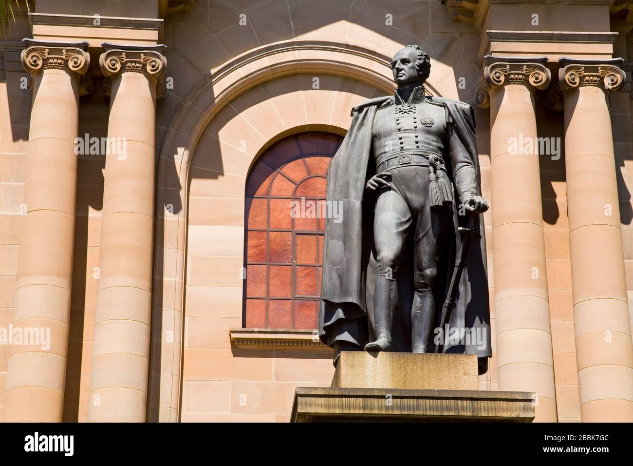 Statue of lieutenant General Richard Bourke outside State Library ...