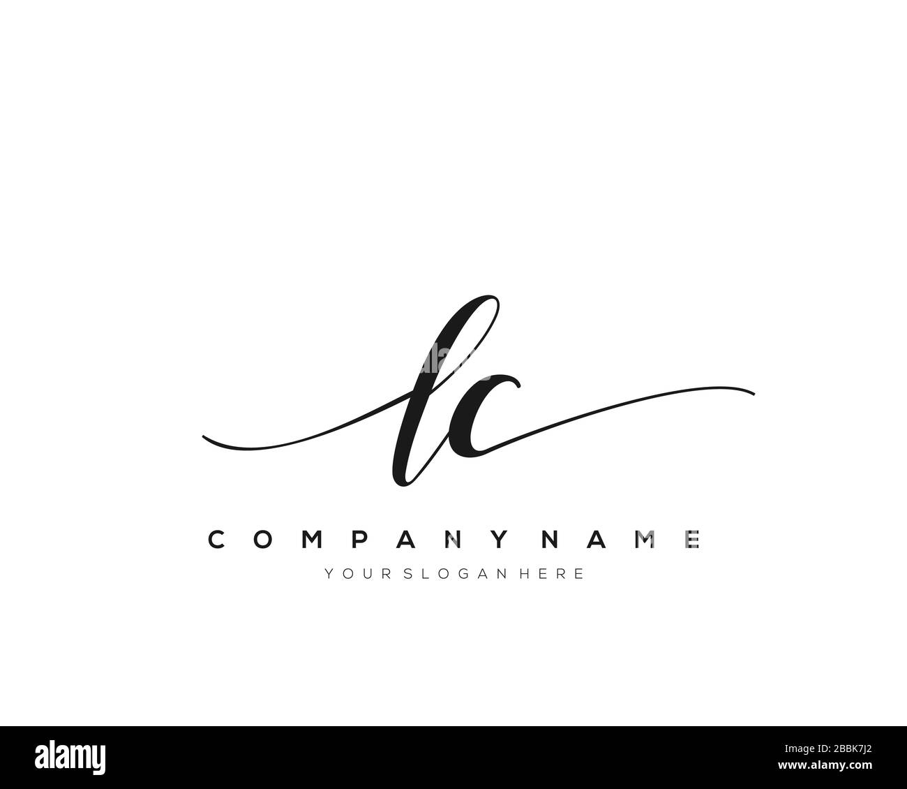 LC Initial Letter handwriting logo hand drawn template vector, logo for ...