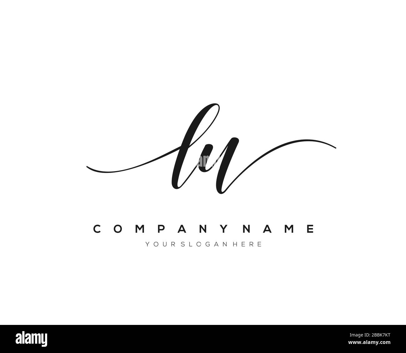 LU Initial Letter handwriting logo hand drawn template vector, logo for ...