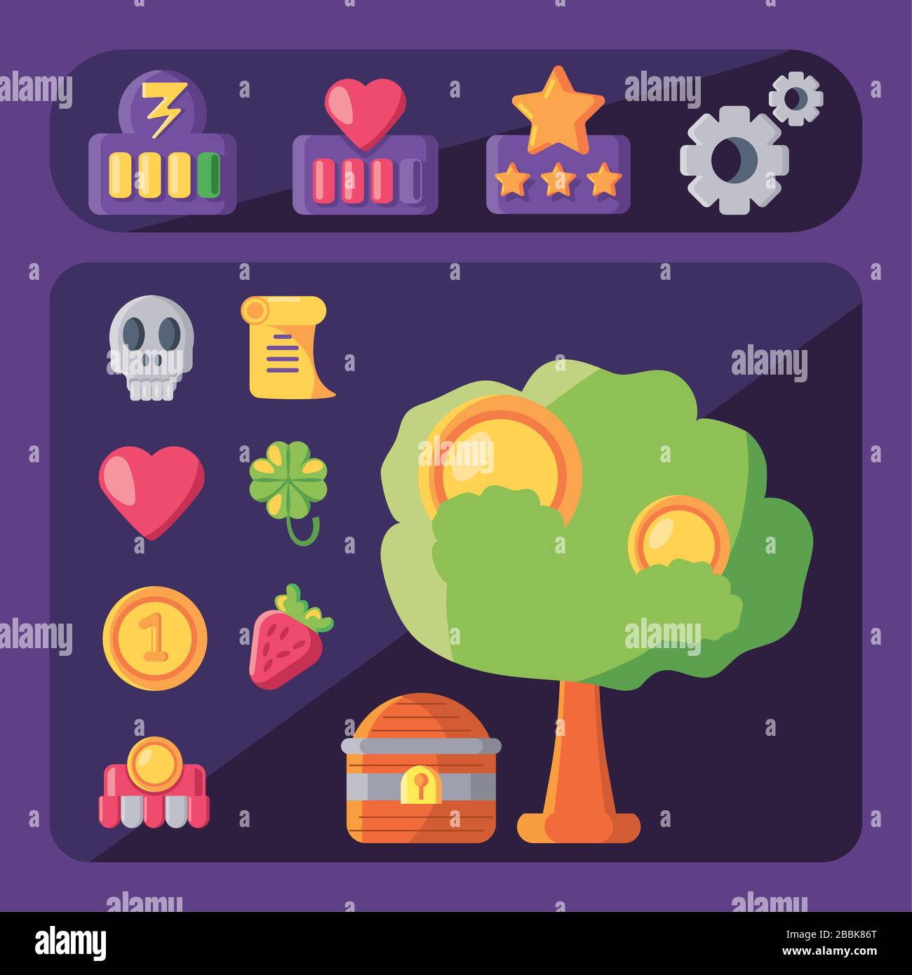 set of icons video game on white background vector illustration design ...