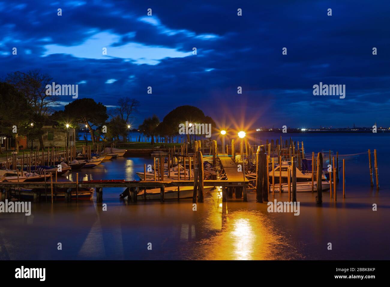 Harbor illuminated at night hi-res stock photography and images - Alamy