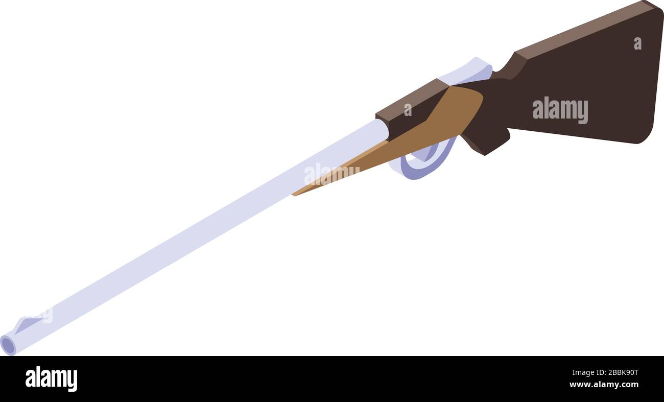 Retro hunting rifle icon, isometric style Stock Vector Image & Art - Alamy
