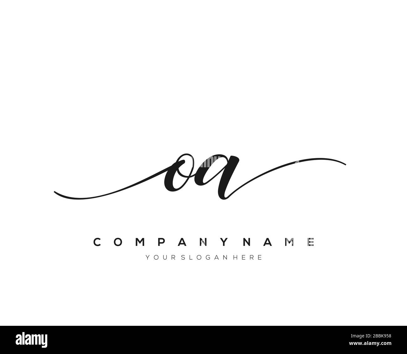 OA Initial Letter handwriting logo hand drawn template vector, logo for ...