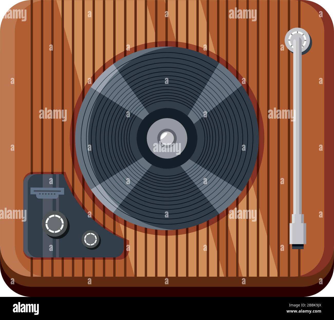 wooden turntable on white background vector illustration design Stock ...