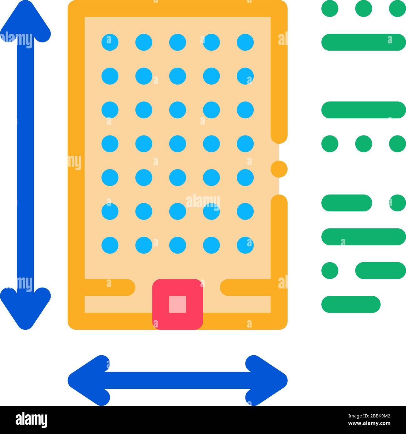 determination of area construction icon vector outline illustration ...