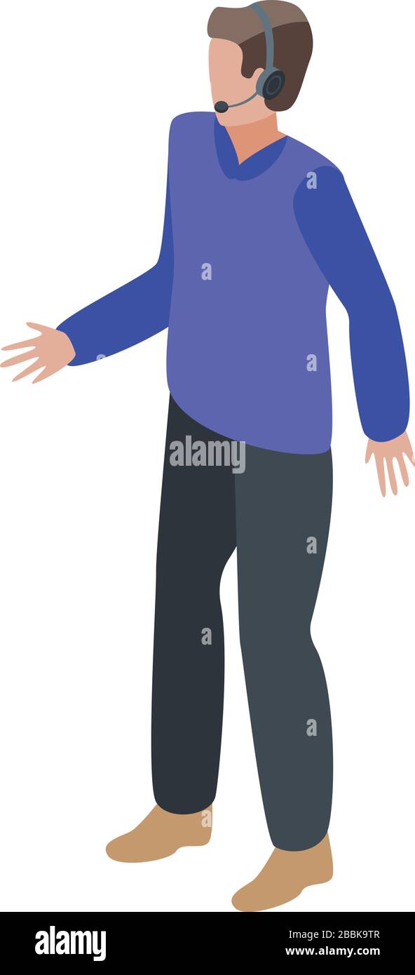 Boy call center icon, isometric style Stock Vector Image & Art - Alamy