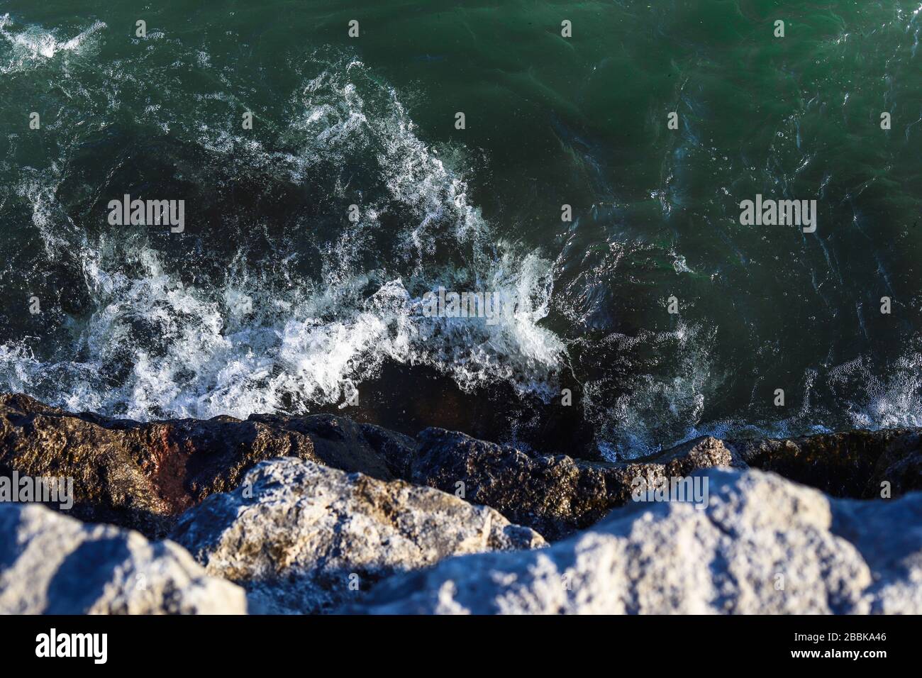 Water coast waves background. Nature water Stock Photo - Alamy