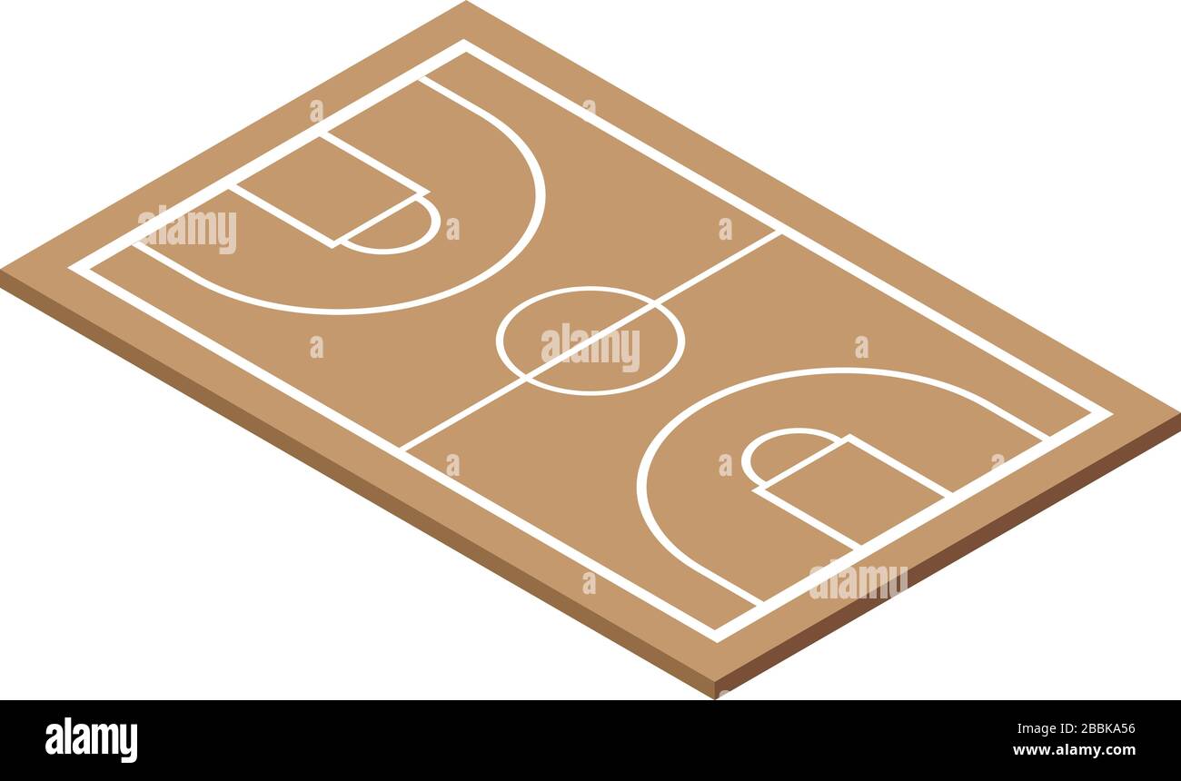 Basketball field icon, isometric style Stock Vector Image & Art - Alamy