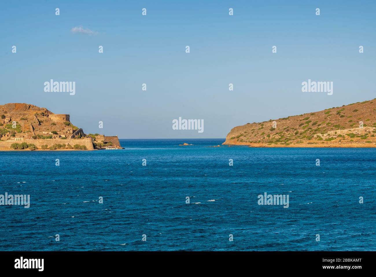 Aerial view of Spinalonga Island, Crete, Greece Stock Photo - Alamy