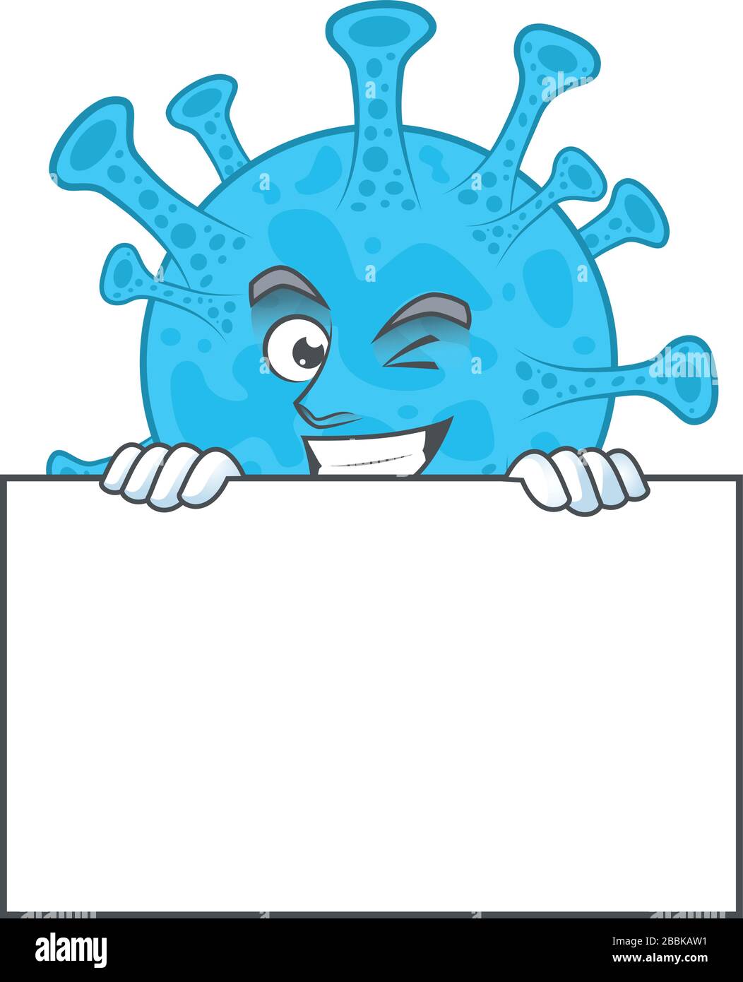 Sneaky coronavirus backteria cartoon character style hiding behind a ...