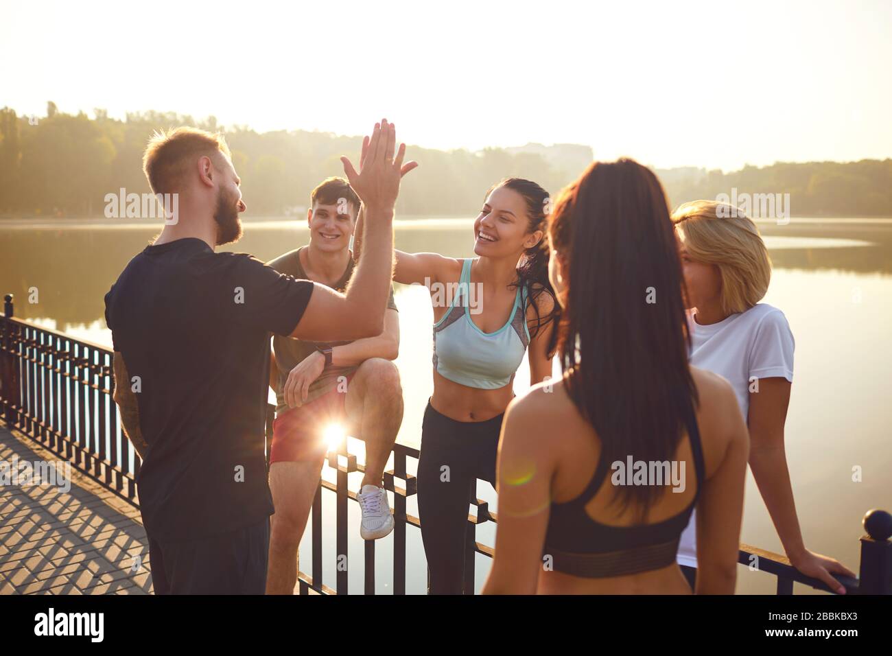A team of athletes training together Stock Photo - Alamy