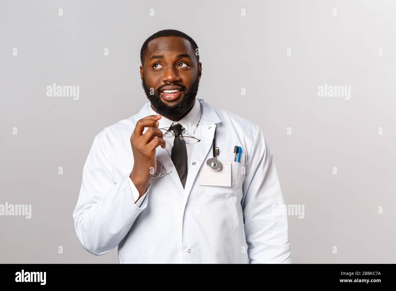 Healthcare, medicine and hospital treatment concept. Thoughtful ...