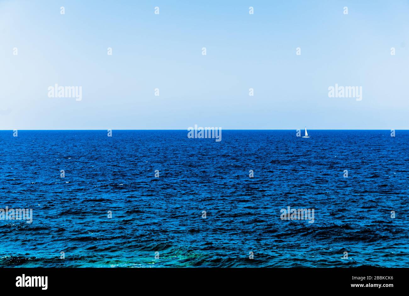 Seascape with boat hi-res stock photography and images - Alamy