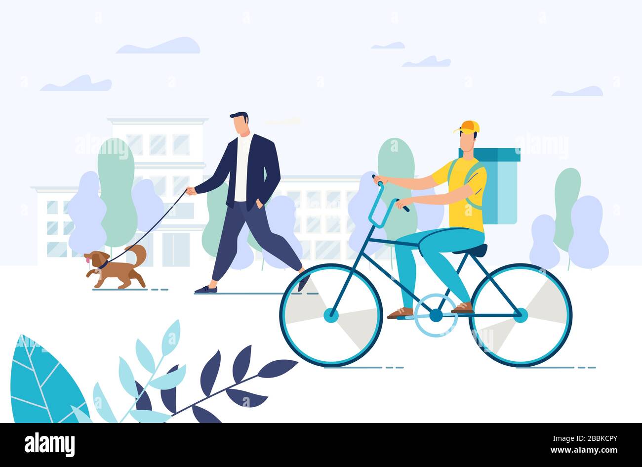 Delivery man riding on Cut Out Stock Images & Pictures - Alamy