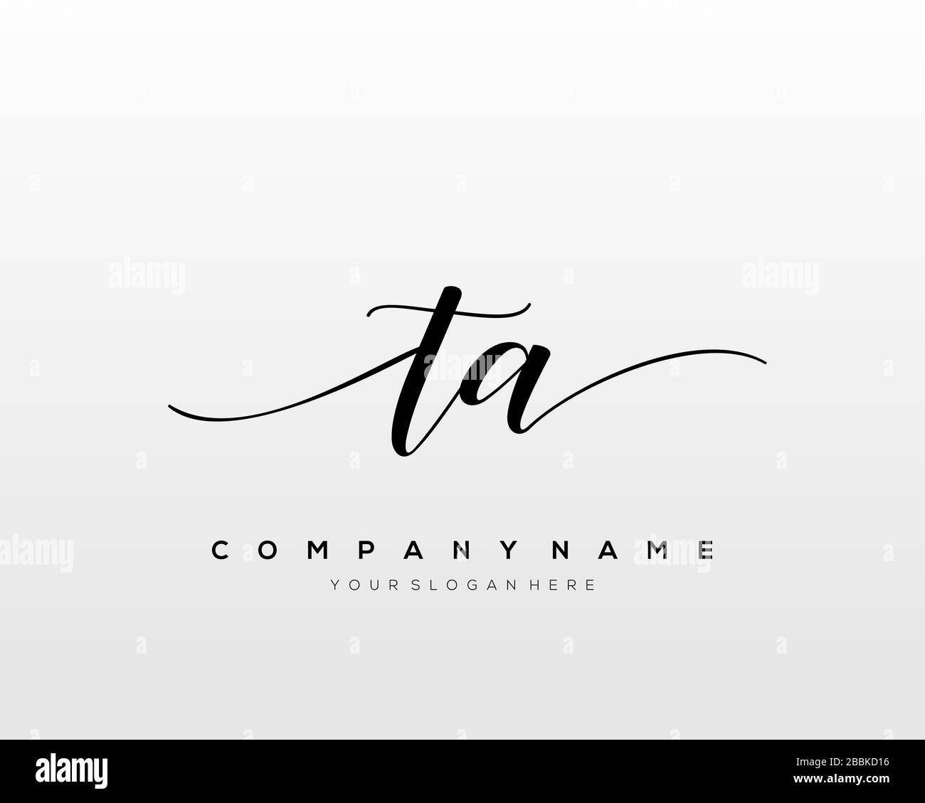 TA Initial Letter handwriting logo hand drawn template vector, logo for ...