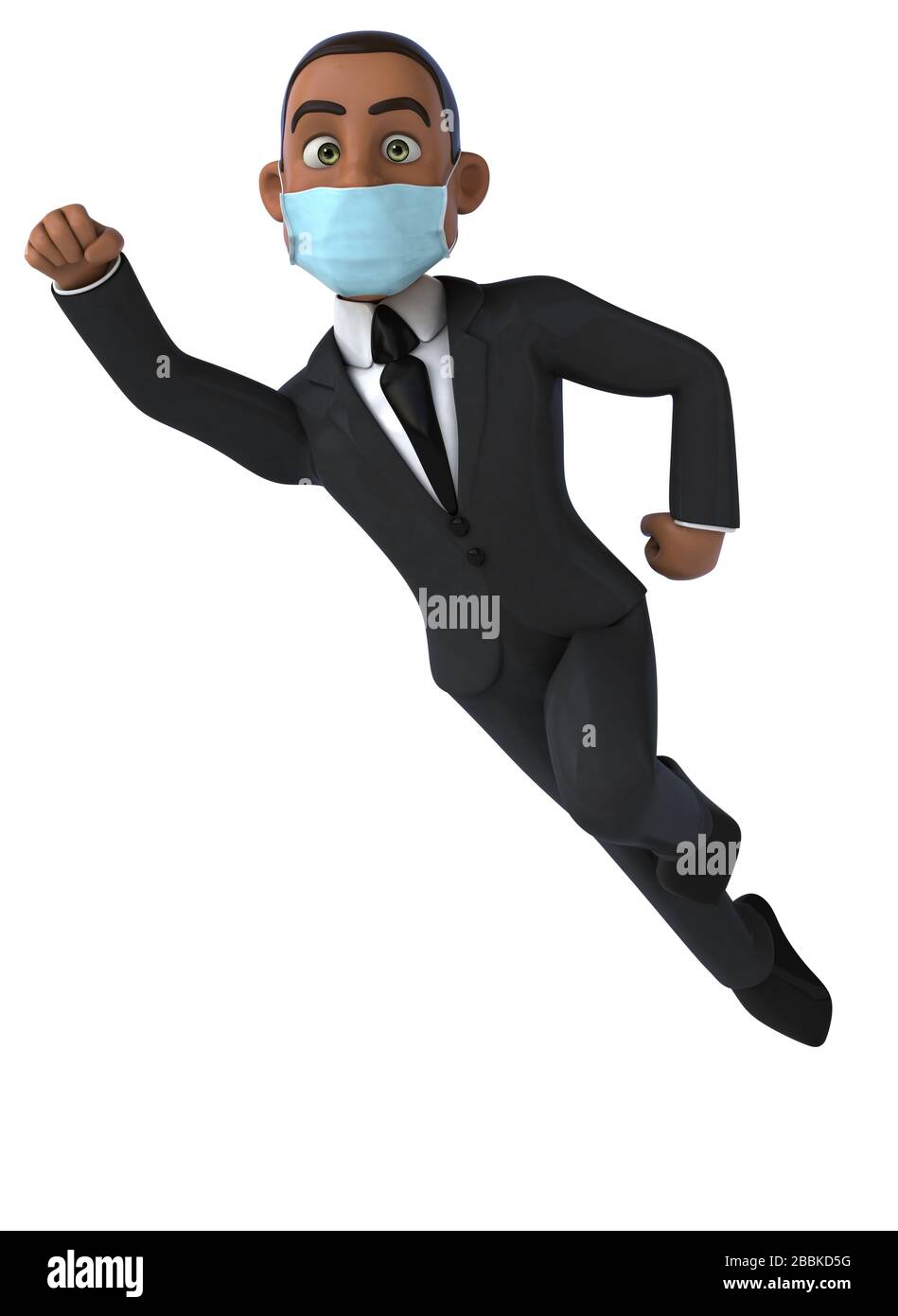 3D illustration of a cartoon character with a mask Stock Photo - Alamy
