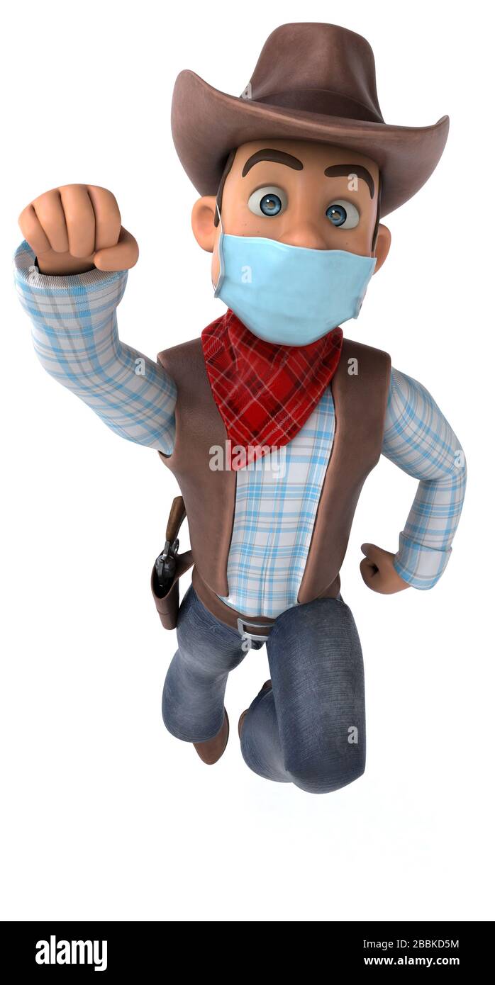 3D illustration of a cartoon character with a mask Stock Photo - Alamy