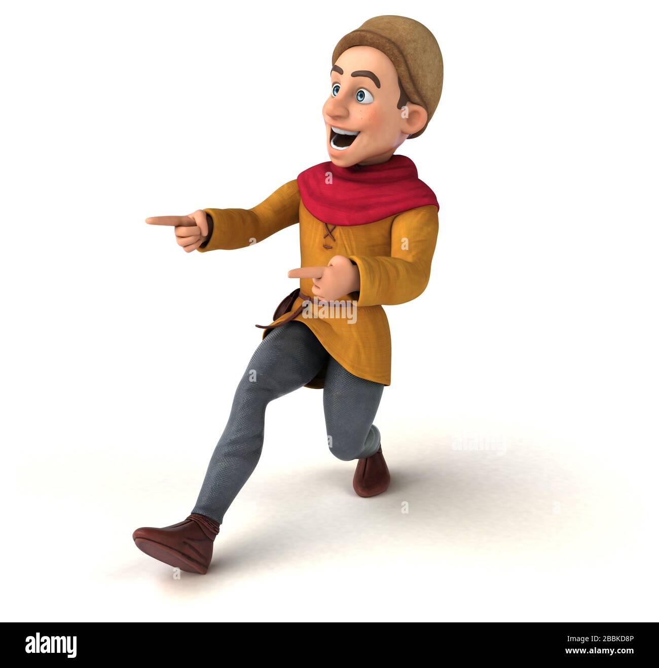 3D Illustration of a medieval historical character Stock Photo - Alamy
