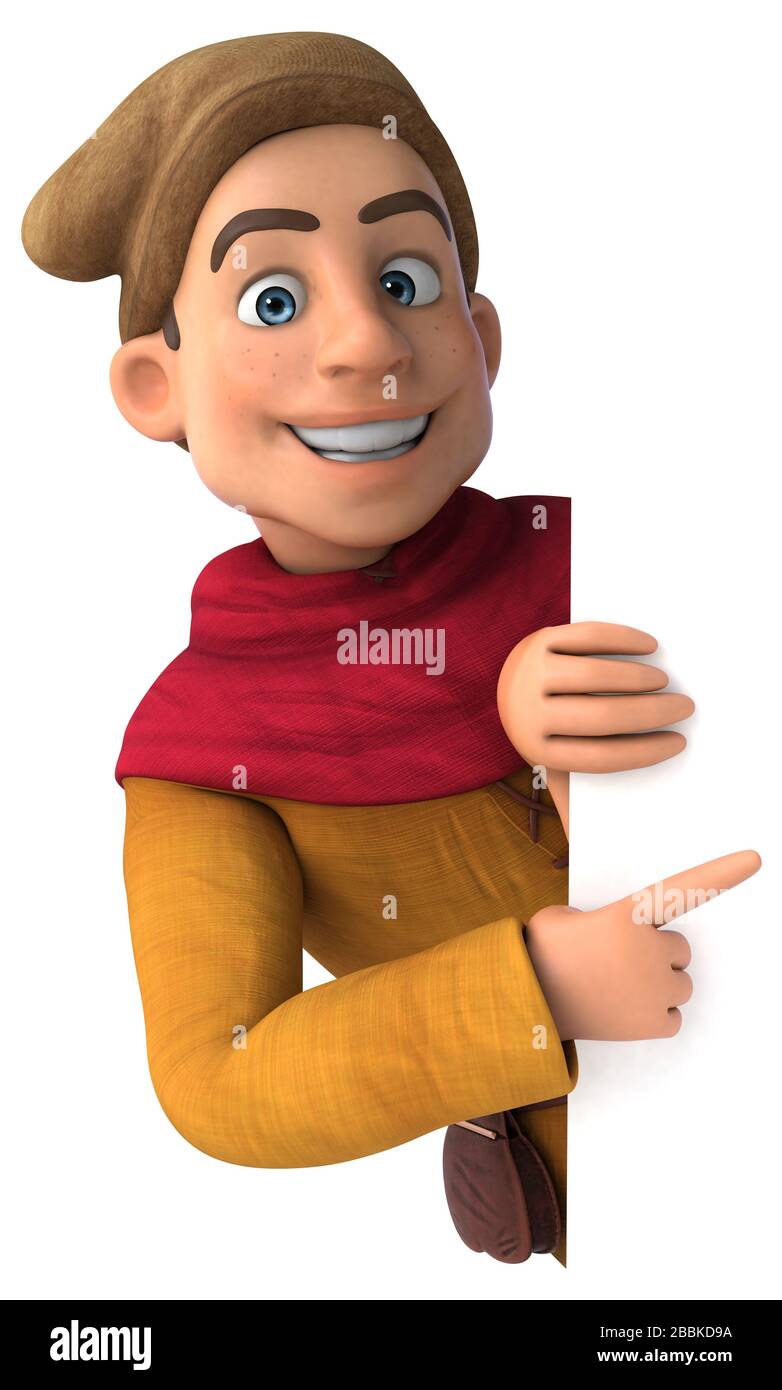 3D Illustration of a medieval historical character Stock Photo - Alamy