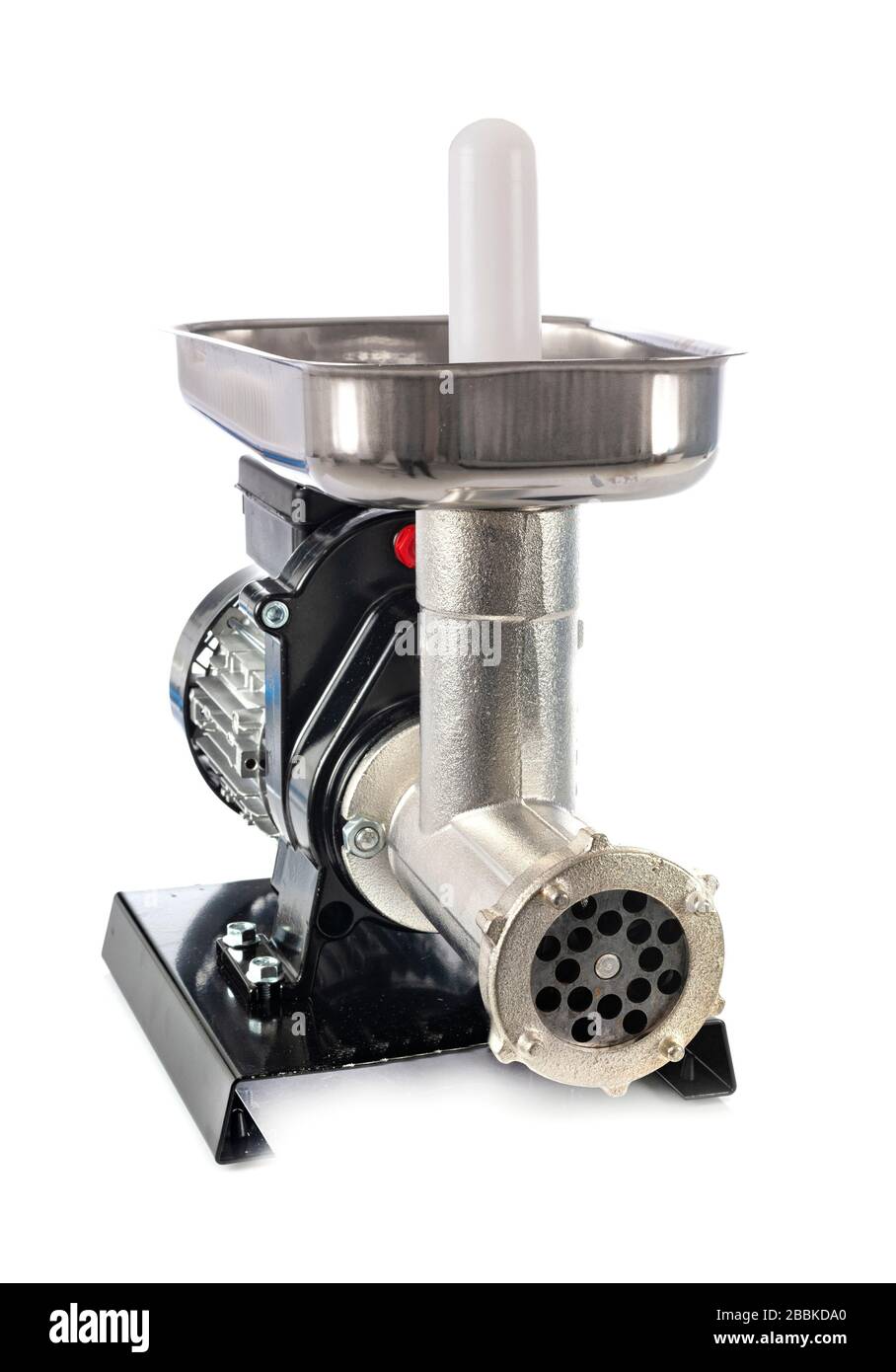meat mincer in front of white background Stock Photo - Alamy