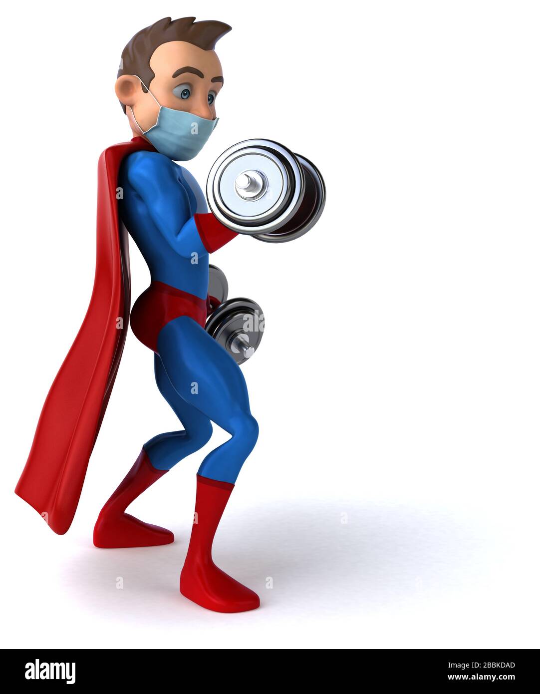 3D illustration of a cartoon character with a mask Stock Photo - Alamy