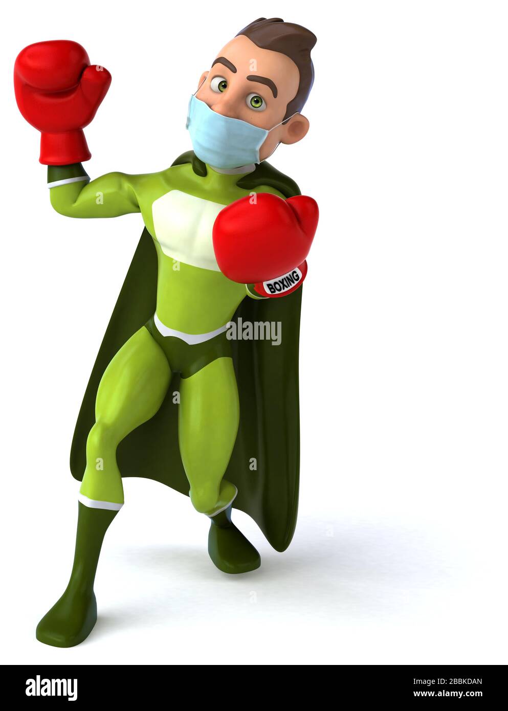 3D illustration of a cartoon character with a mask Stock Photo - Alamy