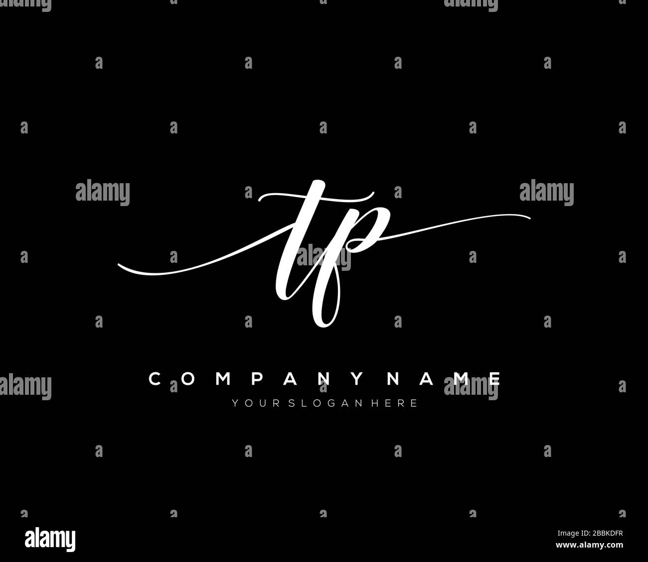 TP Initial Letter handwriting logo hand drawn template vector, logo for ...