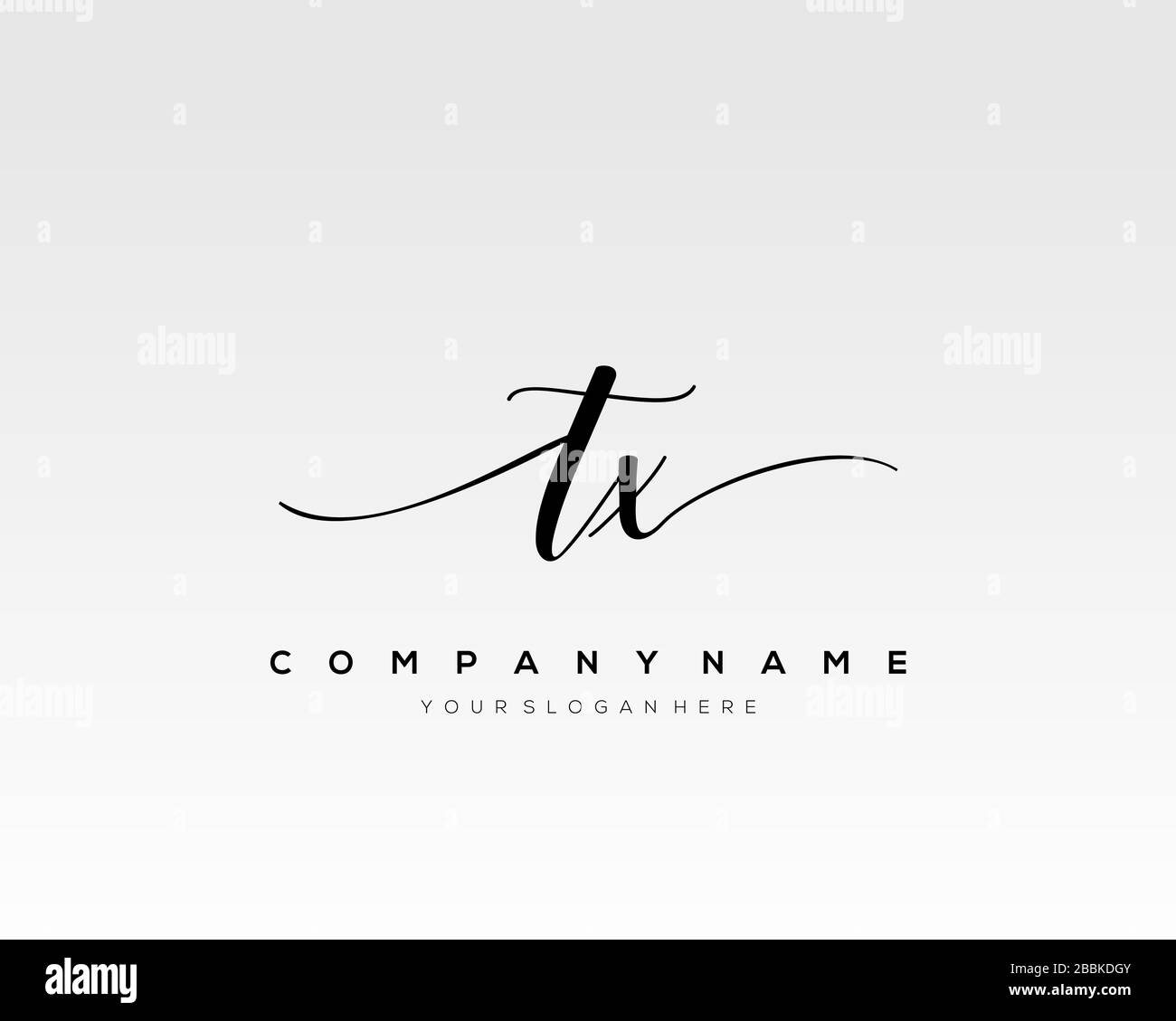 TX Initial Letter handwriting logo hand drawn template vector, logo for ...