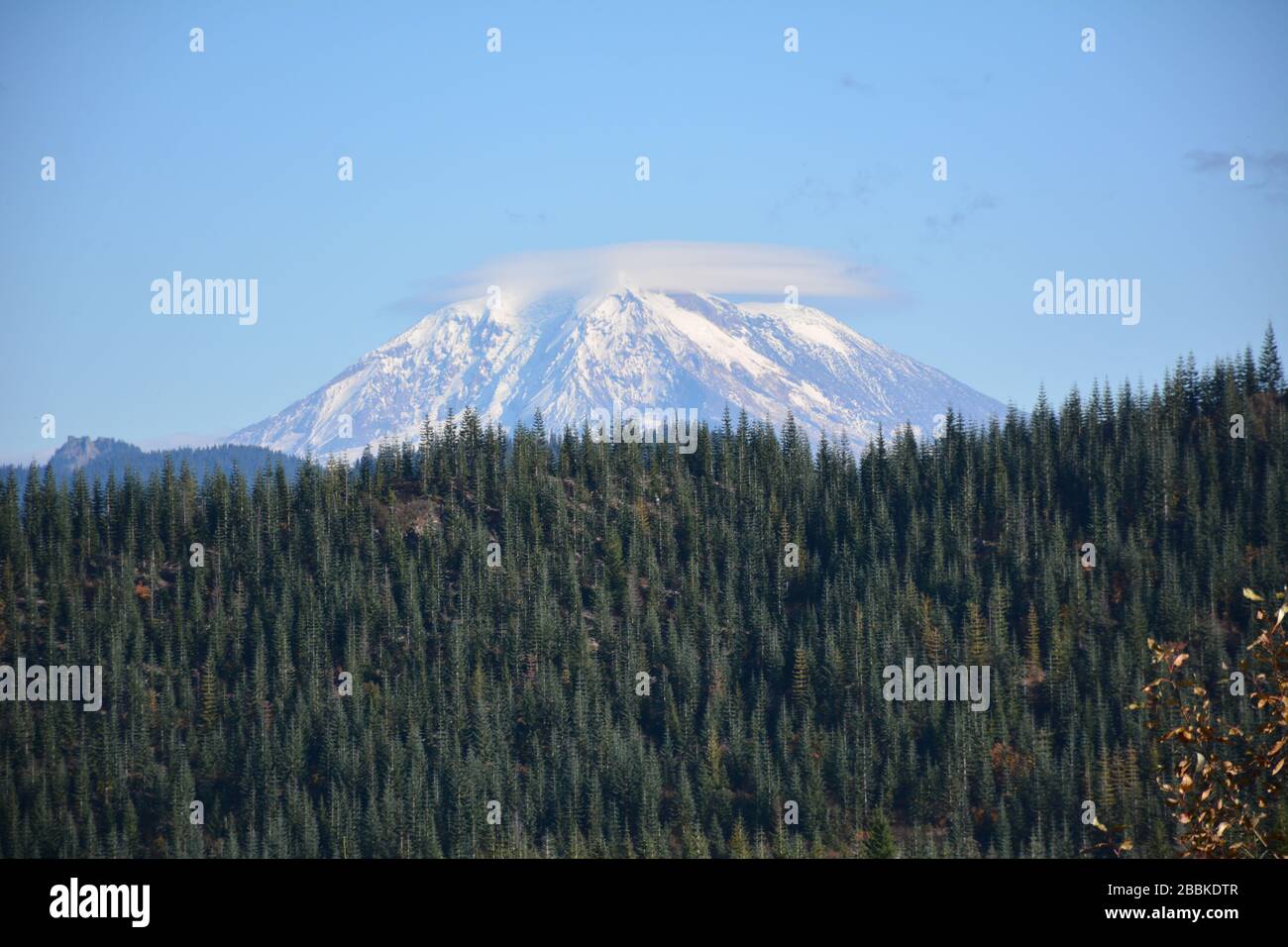 The west side of Mount Adams seen in October from the Forest Highway ...