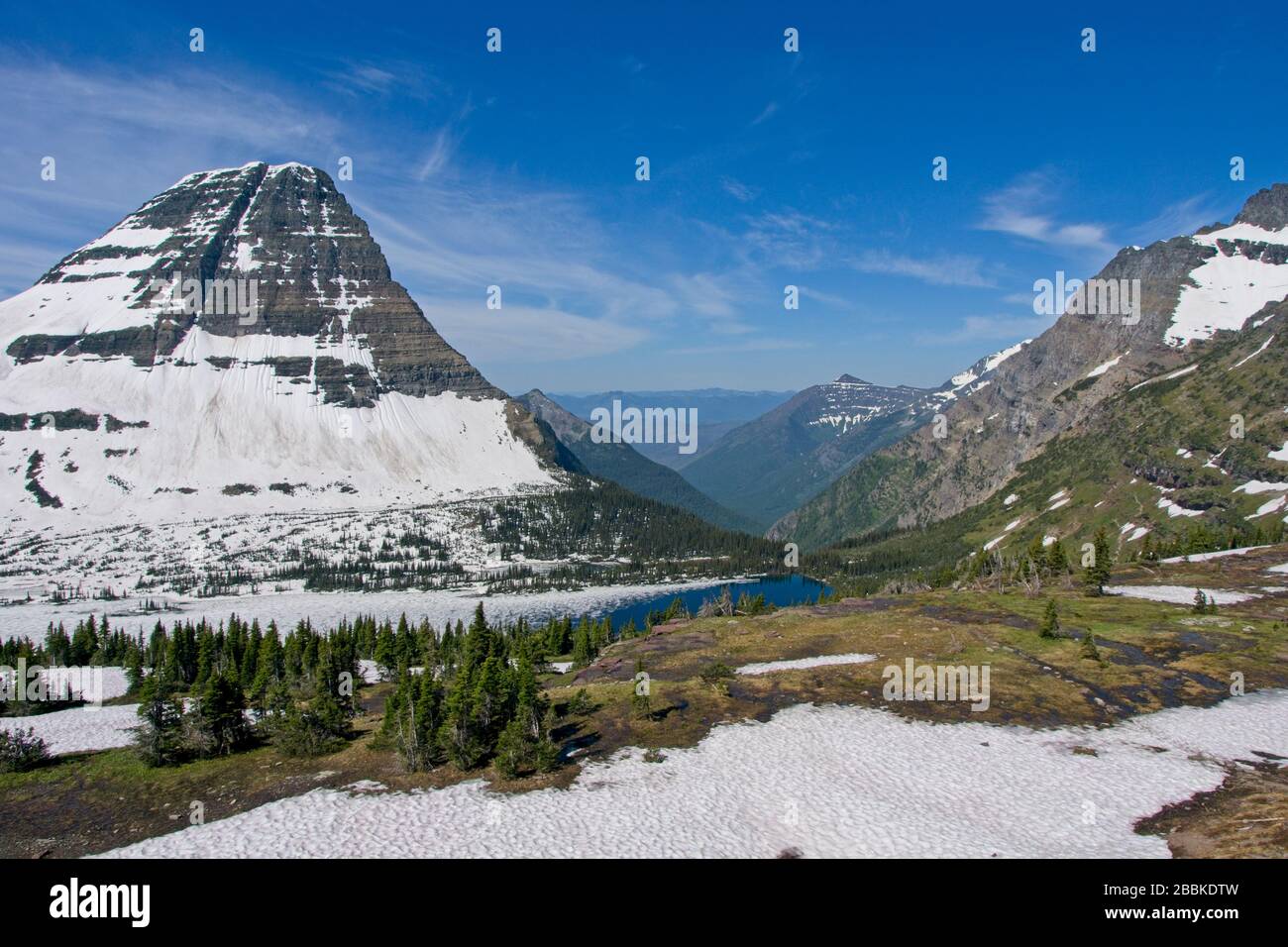 Hidden Lake in Glacier National Park in Montana USA Stock Photo - Alamy