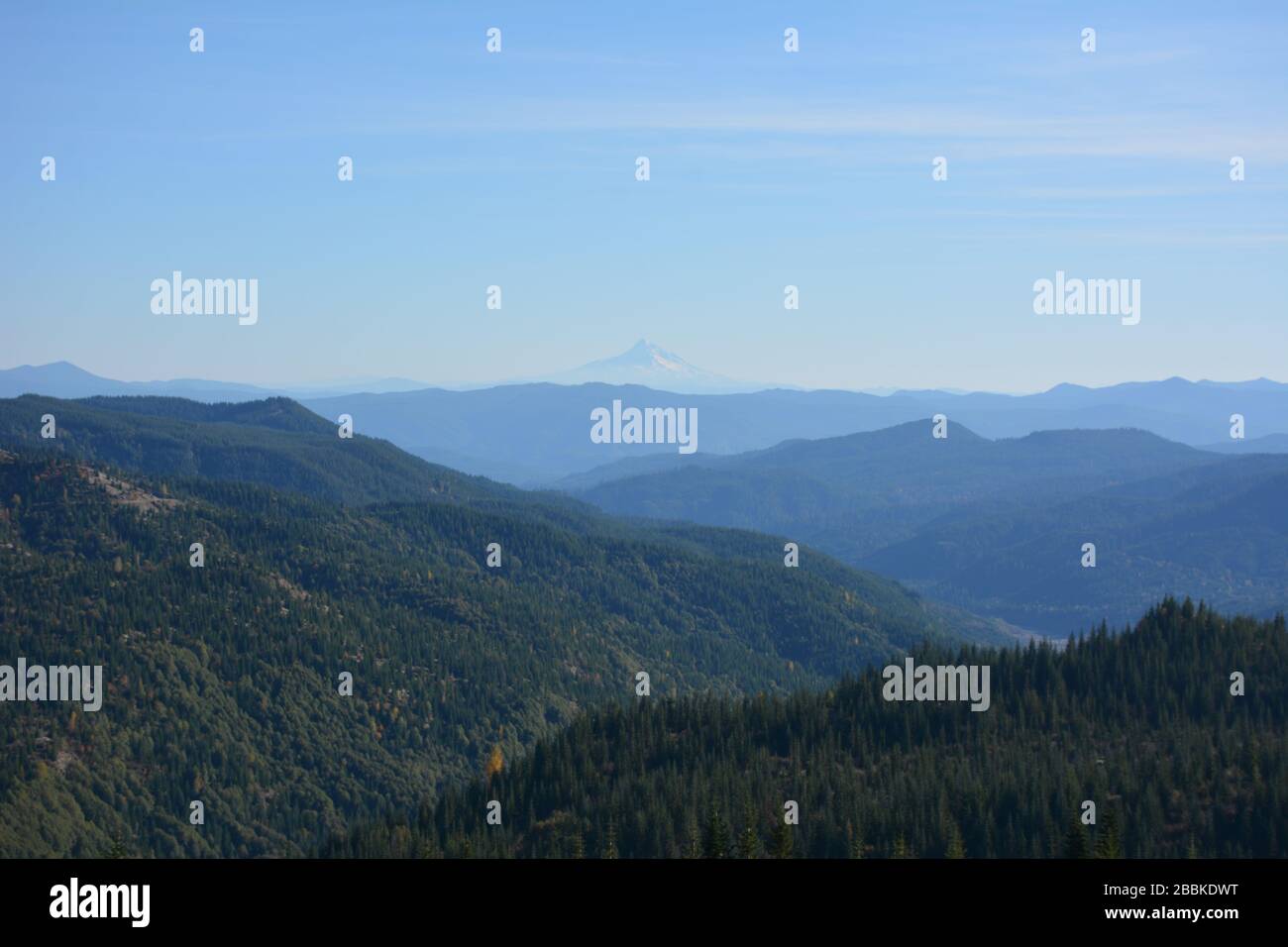 View along a valley and across multiple mountain ridgelines from Windy ...