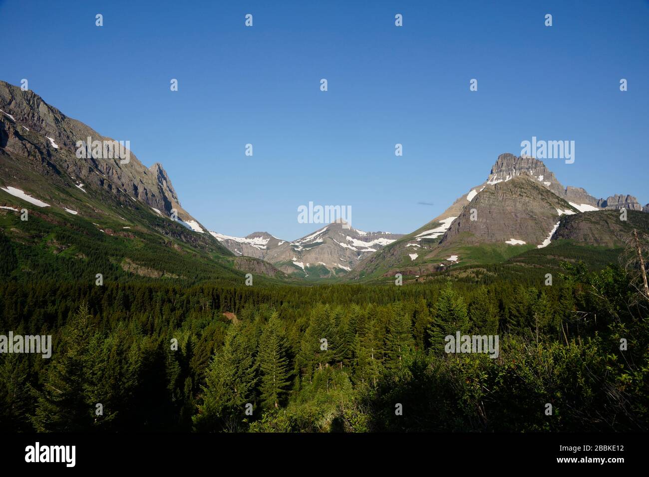 Mountain scenery in Glacier National Park in Montana USA Stock Photo ...