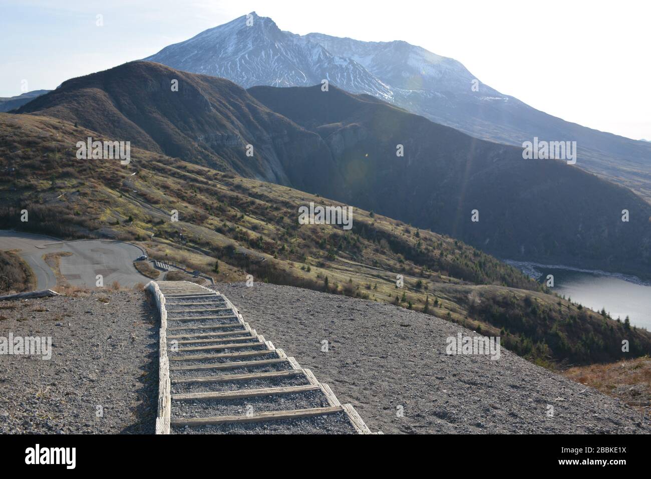 The east side of Mount Saint Helens seen in afternoon light from the ...