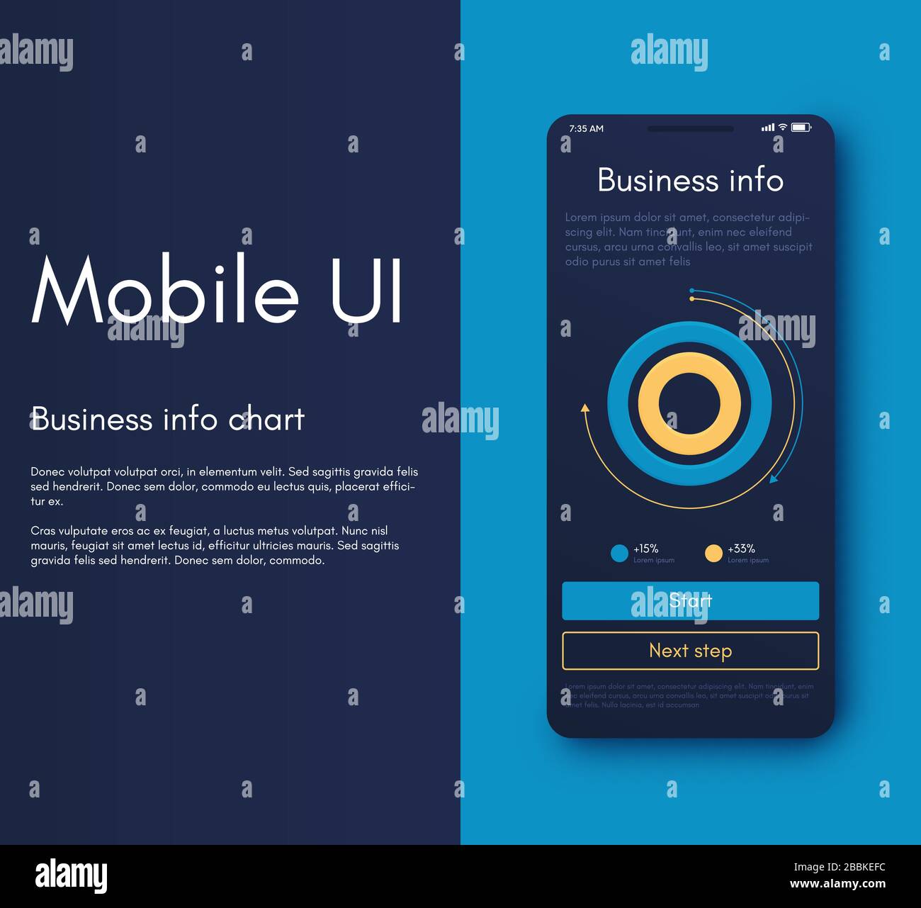 Mobile application infographic interface. Ui design, vector ...