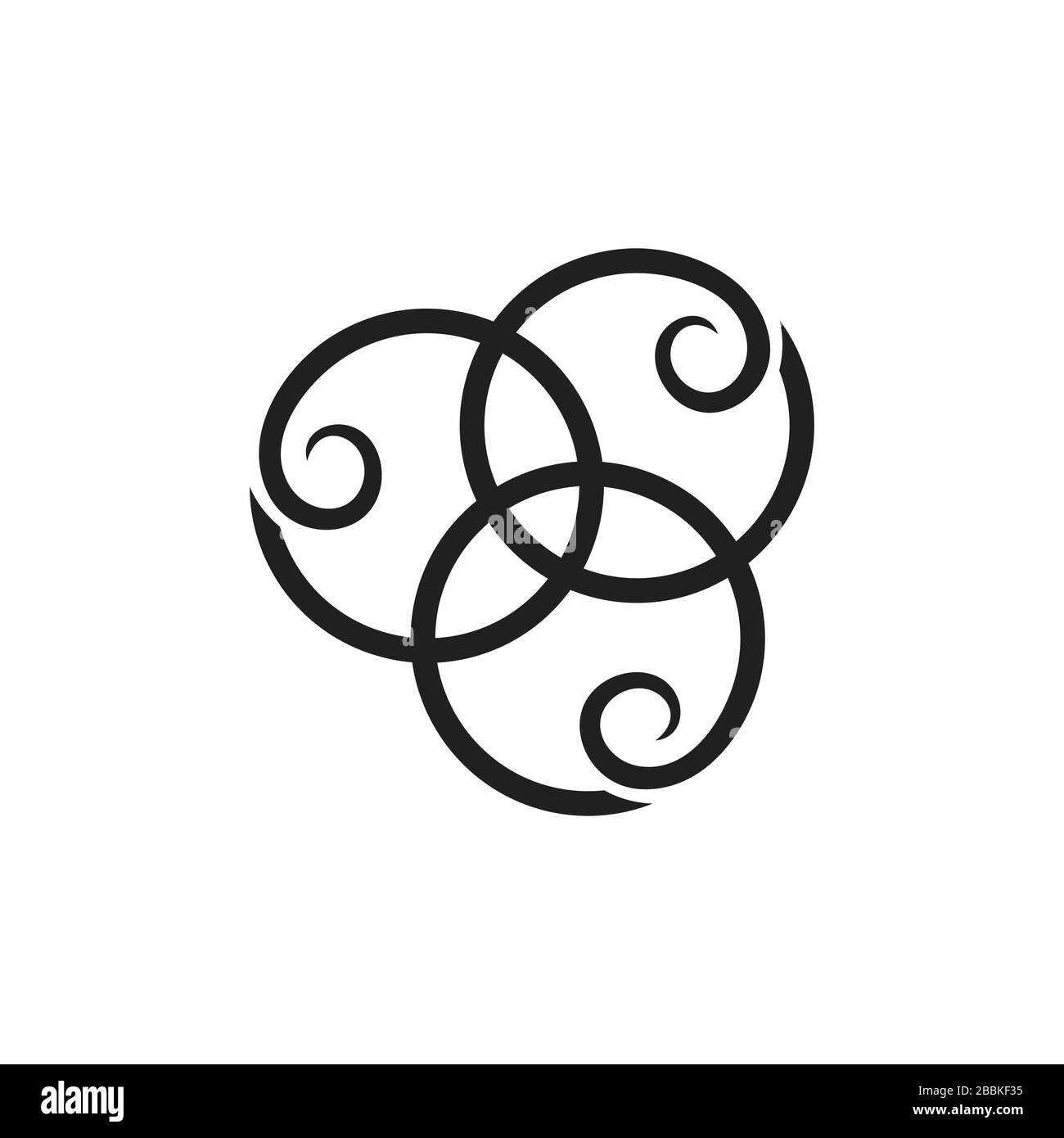 linked circle curly logo vector Stock Vector Image & Art - Alamy