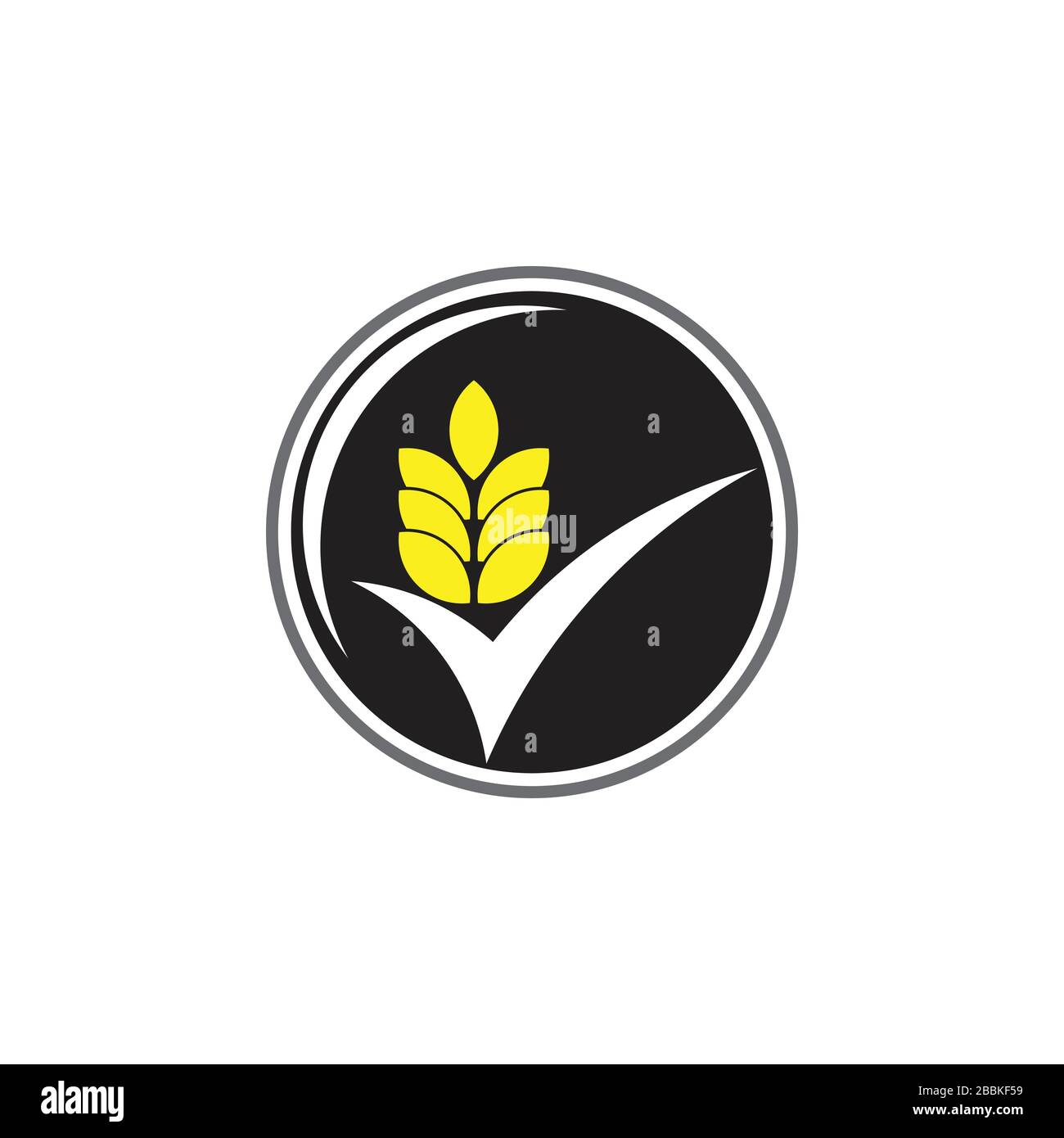 check wheat foot contain symbol vector Stock Vector Image & Art - Alamy