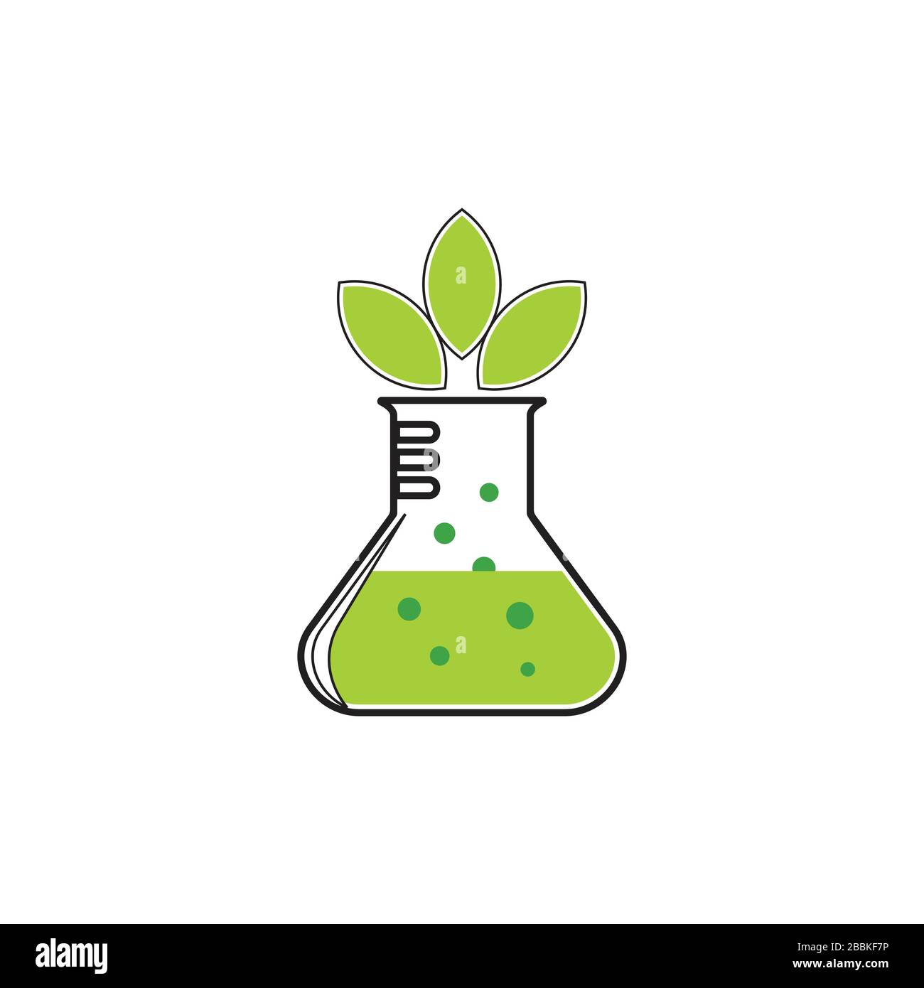 nature lab glass leaf symbol vector Stock Vector Image & Art - Alamy