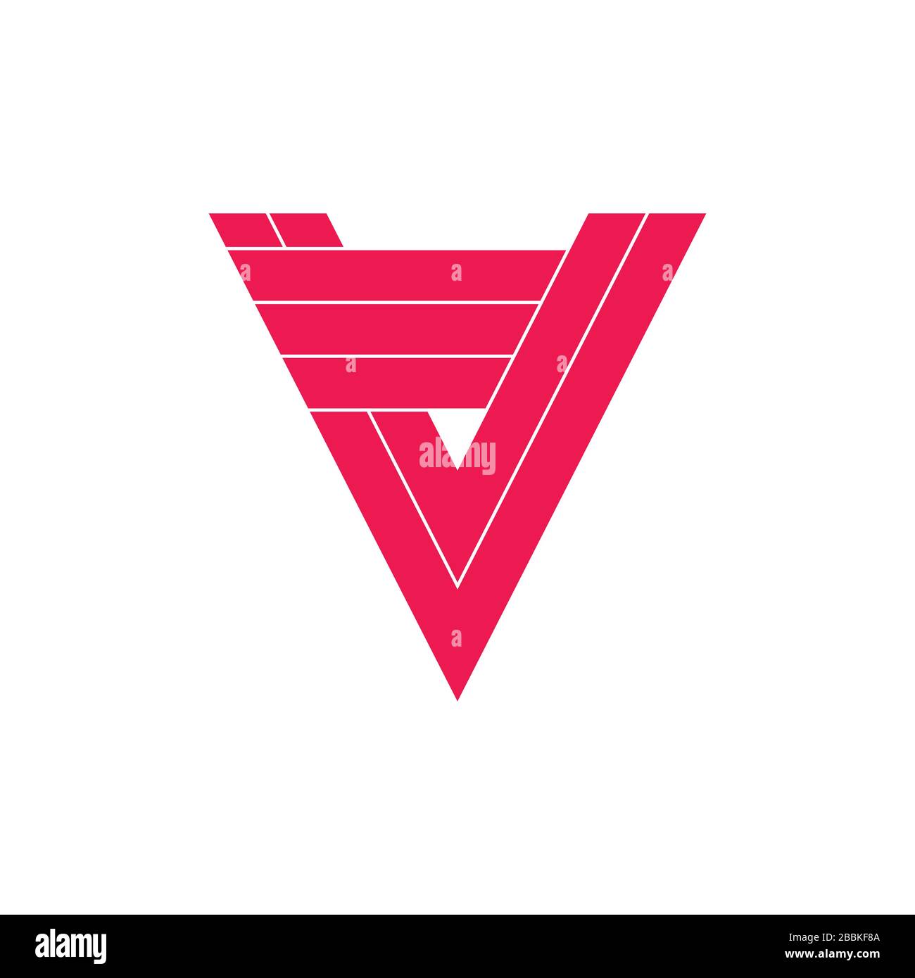 letter v stripes geometric dynamic logo vector Stock Vector Image & Art ...