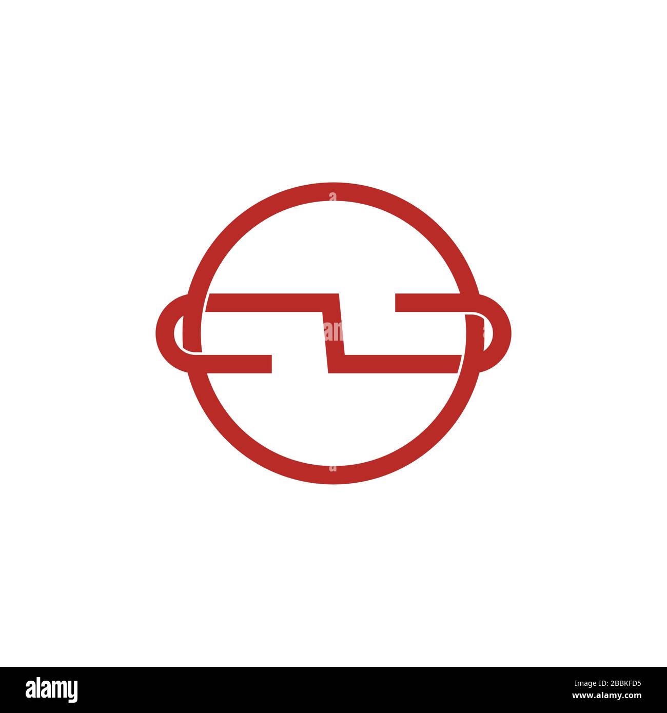 chain linked circle line logo vector Stock Vector Image & Art - Alamy