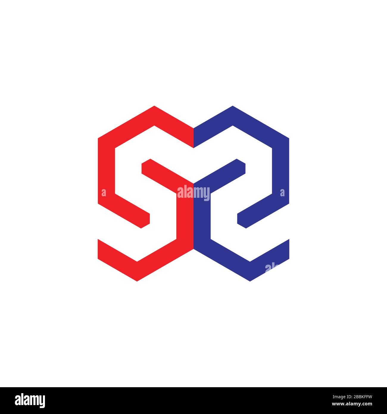 abstract letter ms simple geometric line logo vector Stock Vector Image ...