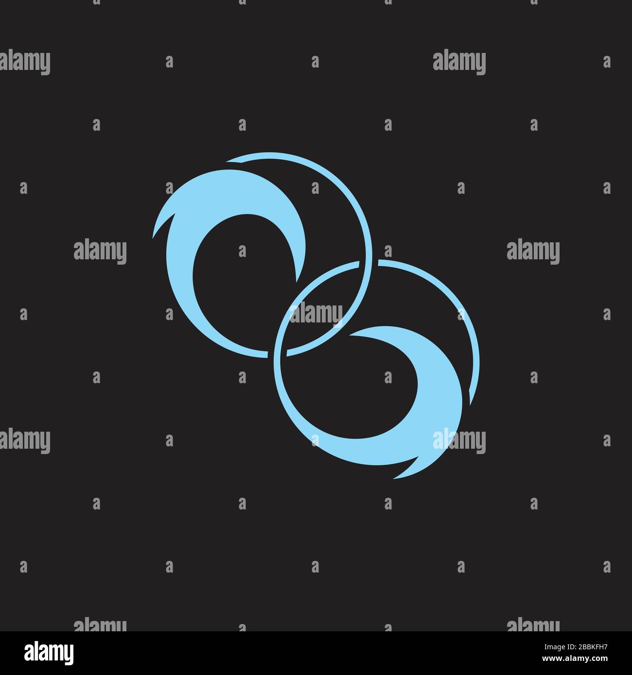 linked circle geometric waves circle logo vector Stock Vector Image ...