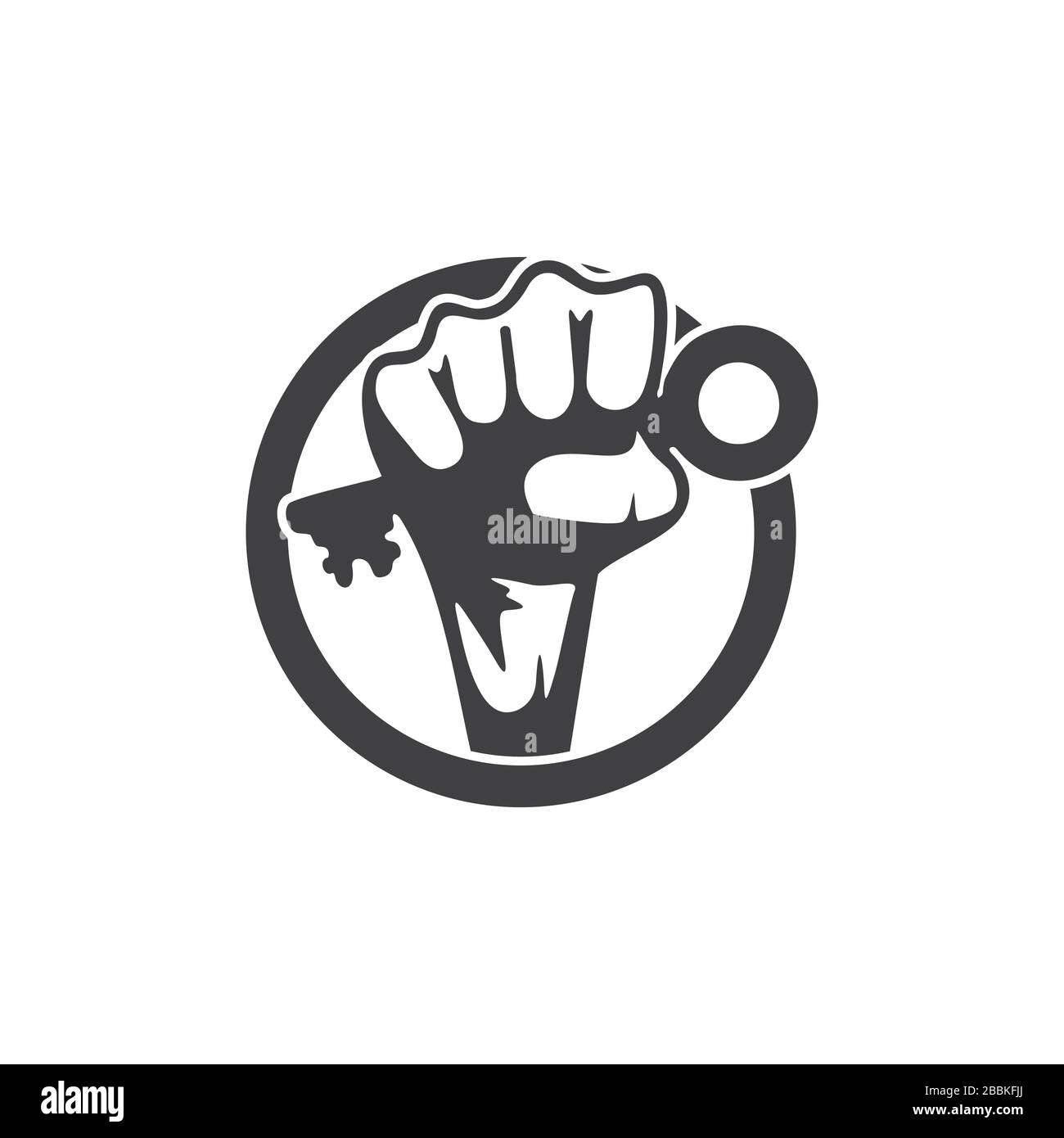 hand fist key to success symbol motion logo vector Stock Vector Image ...
