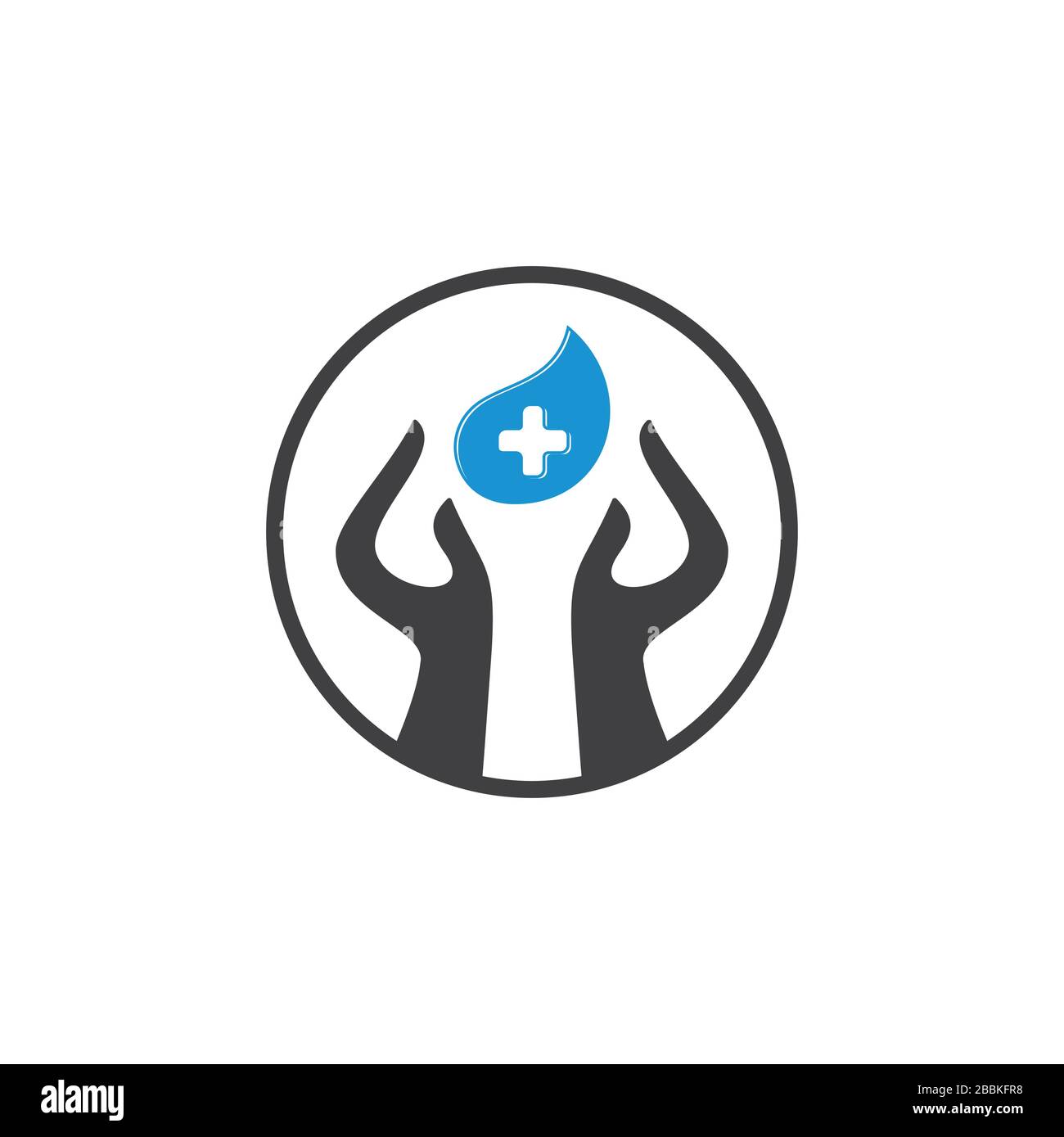 plus medical hand care symbol logo vector Stock Vector Image & Art - Alamy