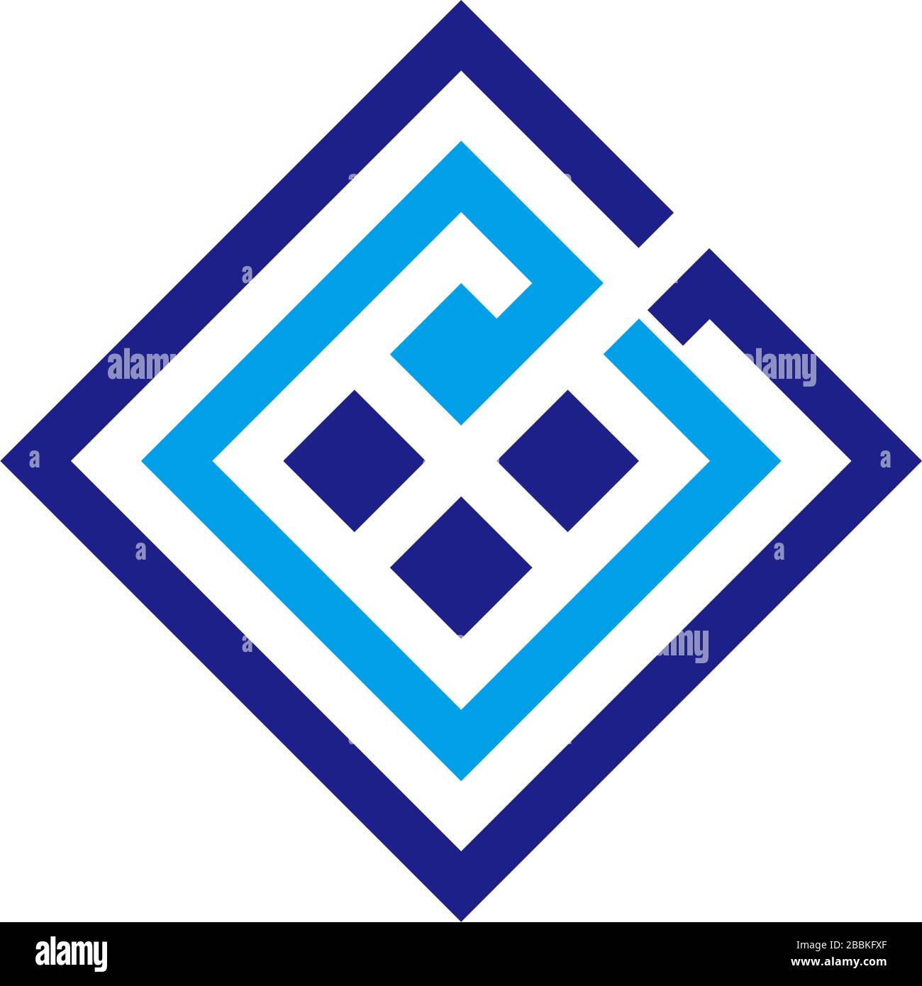 letter ge square colorful geometric line clear logo vector Stock Vector ...