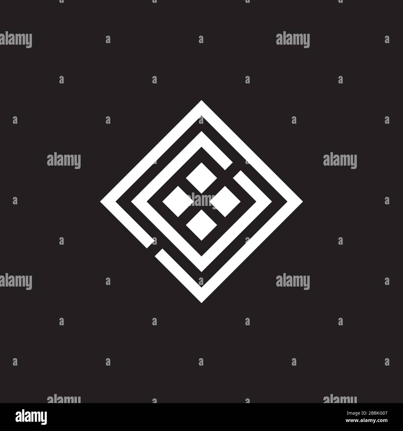 letter cc square maze geometric clear simple design logo vector Stock ...