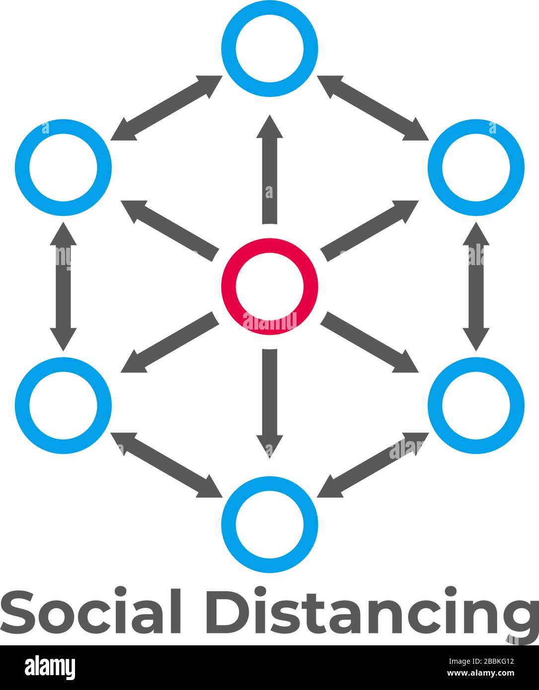 pandemic social distancing abstract design symbol vector Stock Vector ...