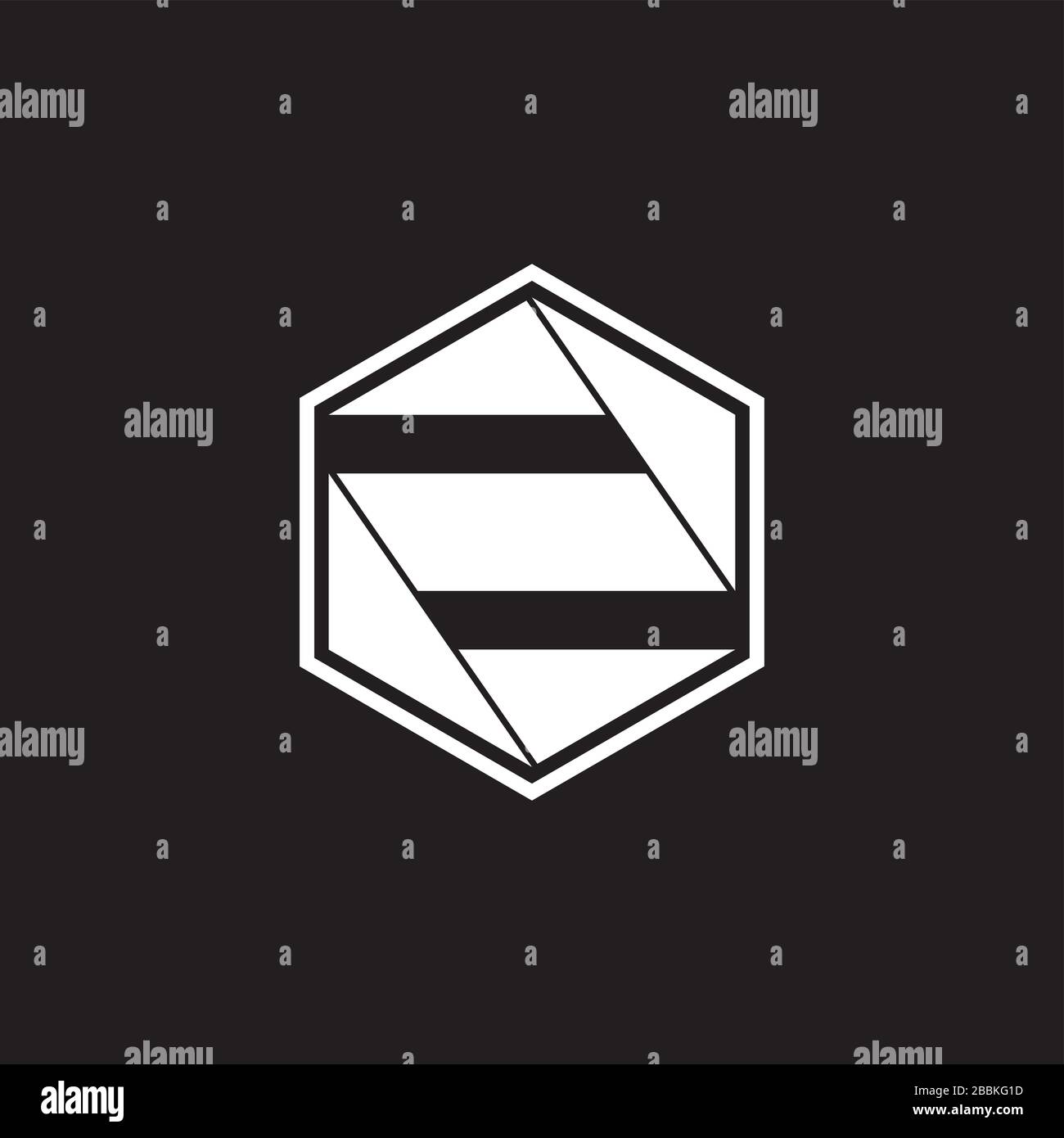 letter z hexagonal geometric 3d flat origami design logo vectors Stock ...