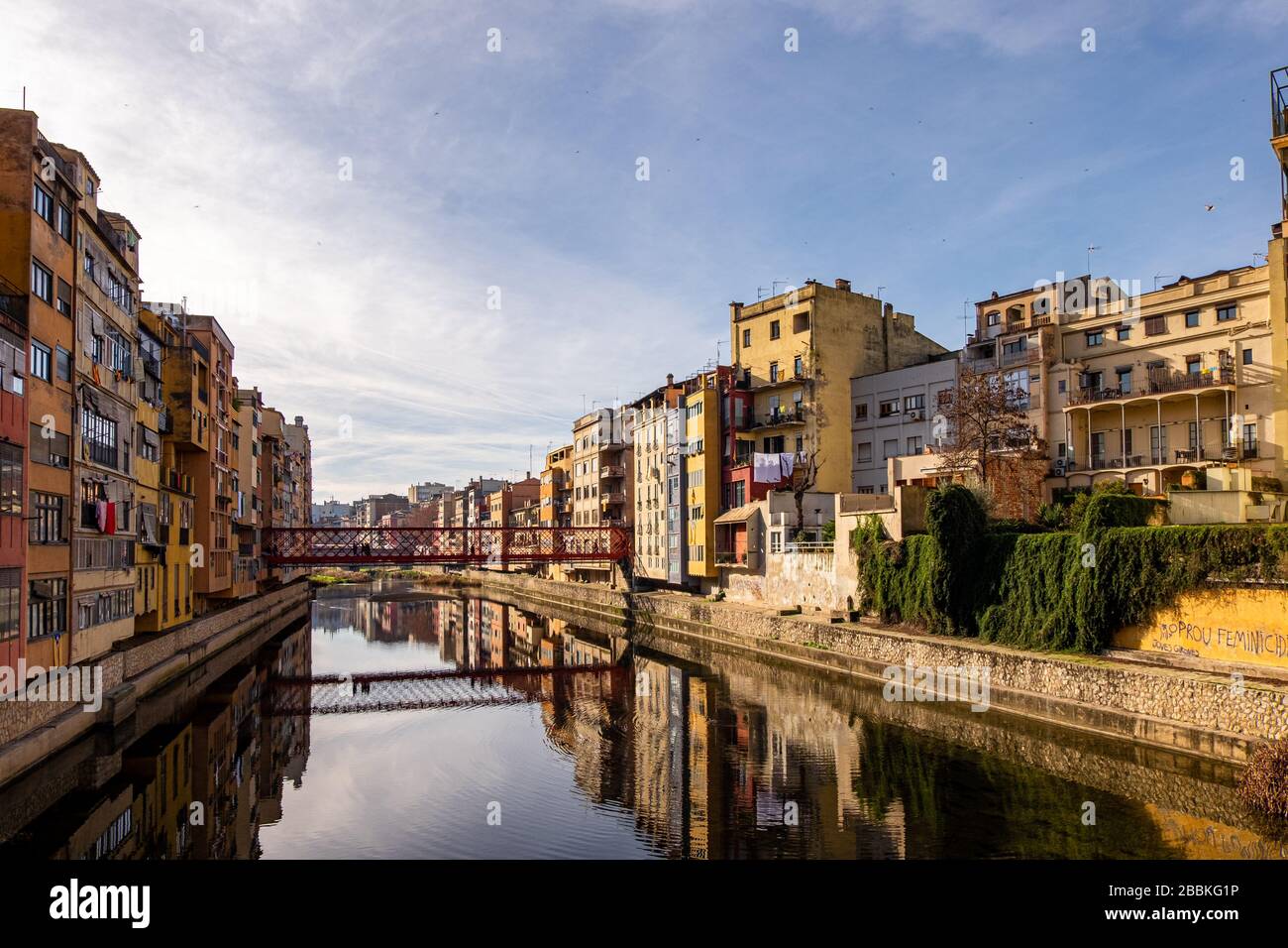 Girona city historical center in Catalonia, Spain Stock Photo - Alamy