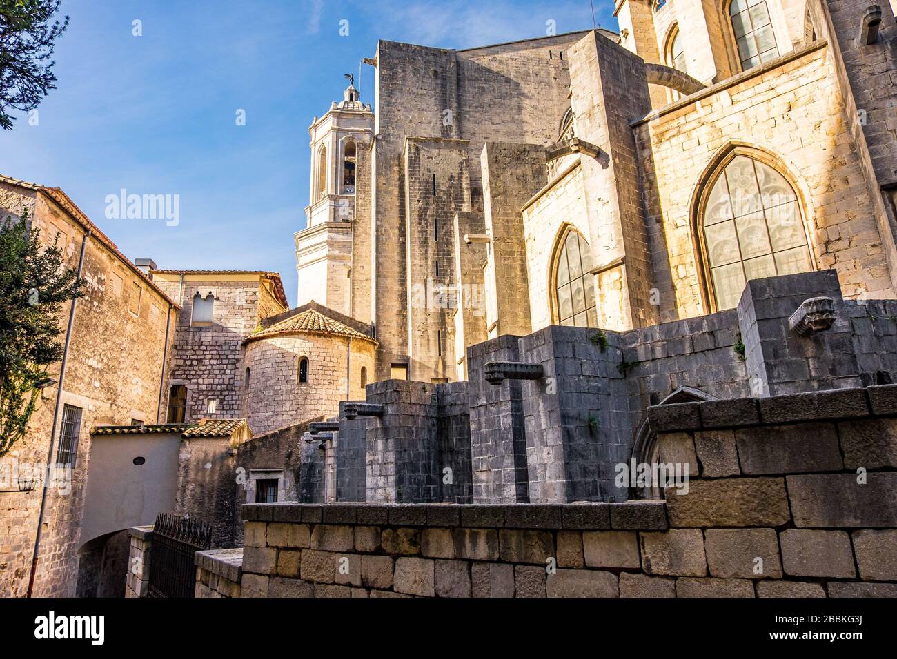 Girona city historical center in Catalonia, Spain Stock Photo - Alamy